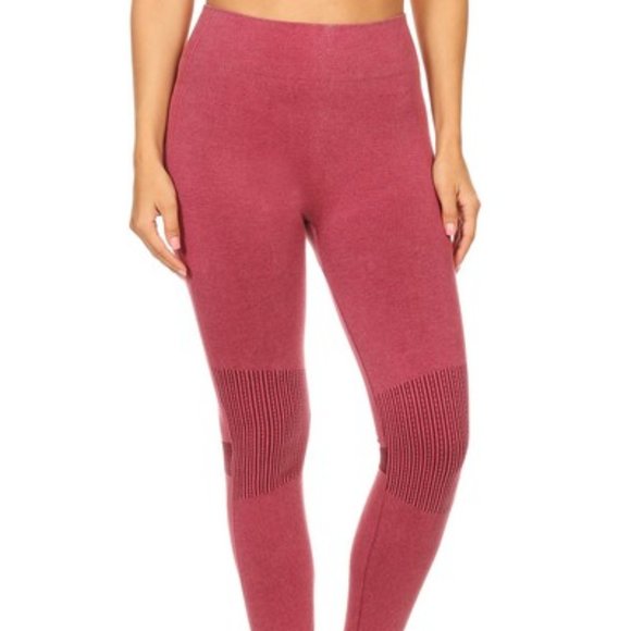 Yelete | Pants & Jumpsuits | Moto Texture Detailed Seamless Tights ...